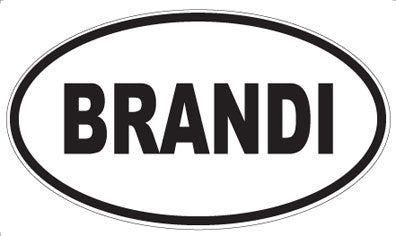 BRANDI - Oval Sticker – Standard Decal