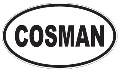 COSMAN - Oval Sticker – Standard Decal