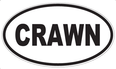 CRAWN - Oval Sticker – Standard Decal