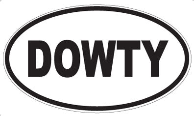 DOWTY - Oval Sticker – Standard Decal