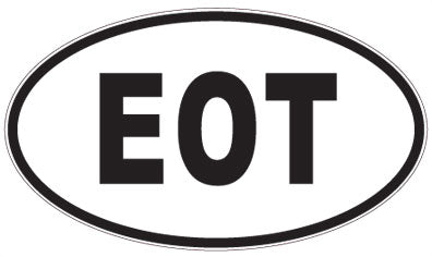 EOT - 3 Letter Initials Oval Sticker – Standard Decal