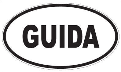 GUIDA - Oval Magnet – Standard Decal