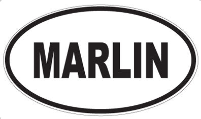 MARLIN - Oval Magnet – Standard Decal