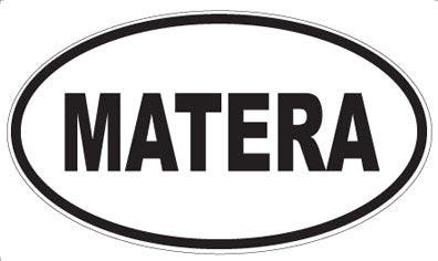 MATERA - Oval Sticker – Standard Decal