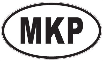 MKP - 3 Letter Initials Oval Sticker – Standard Decal