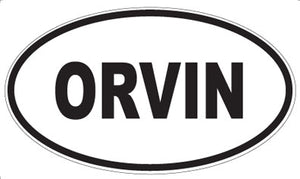 ORVIN - Oval Sticker – Standard Decal