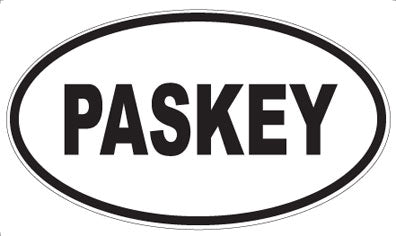 PASKEY - Oval Sticker – Standard Decal