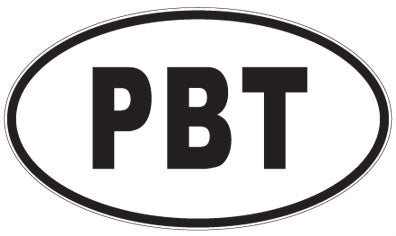 PBT - 3 Letter Initials Oval Magnet – Standard Decal