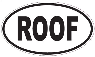 ROOF - Oval Sticker – Standard Decal