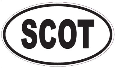 SCOT - Oval Sticker – Standard Decal