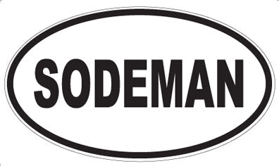SODEMAN - Oval Magnet – Standard Decal