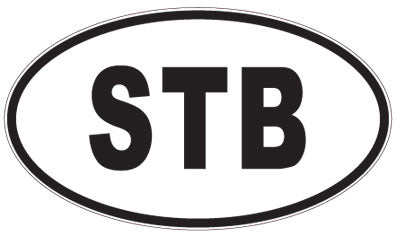 STB - 3 Letter Initials Oval Sticker – Standard Decal