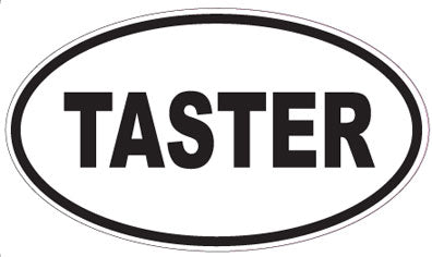 TASTER - Oval Sticker – Standard Decal