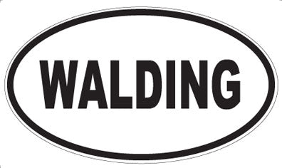 WALDING - Oval Sticker – Standard Decal