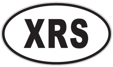 XRS - 3 Letter Initials Oval Sticker – Standard Decal